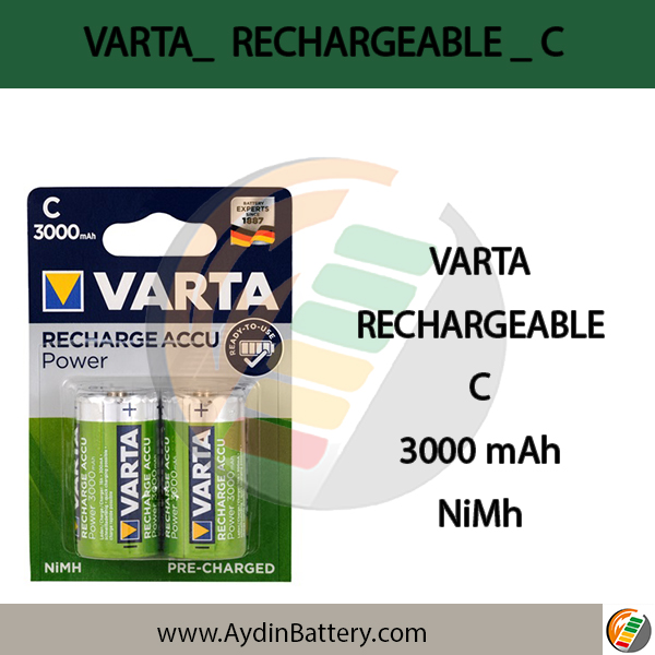 باتری سایز متوسط قابل شارژ وارتا VARTA-RECHARGEBLE ACCU C2 3000 mAh ...