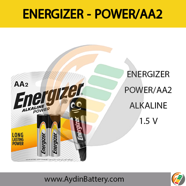 باتری قلمی آلکالاین انرجایزر ENERGIZER-AA2 POWER – فروشگاه اینترنتی آیدین باتری
